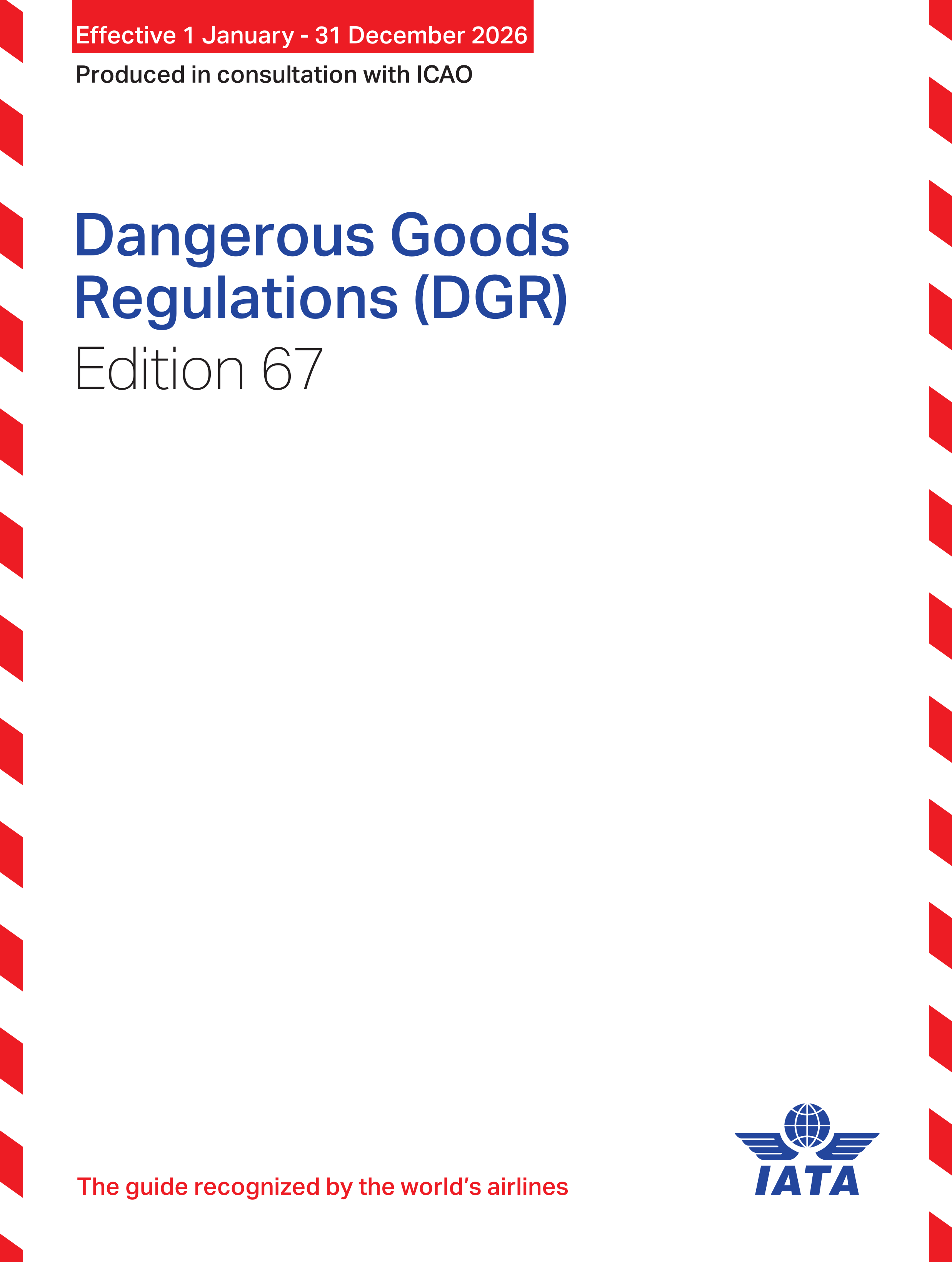 IATA Dangerous Goods Regulations, Download (eDGR), 2026, 67th Edition ...