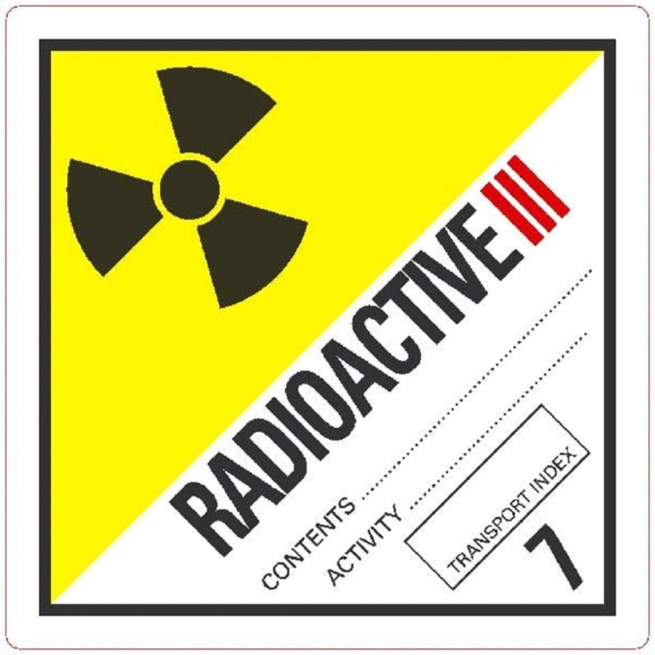 Class 7 Radioactive Material Category III Yellow Label – SGS Netherlands